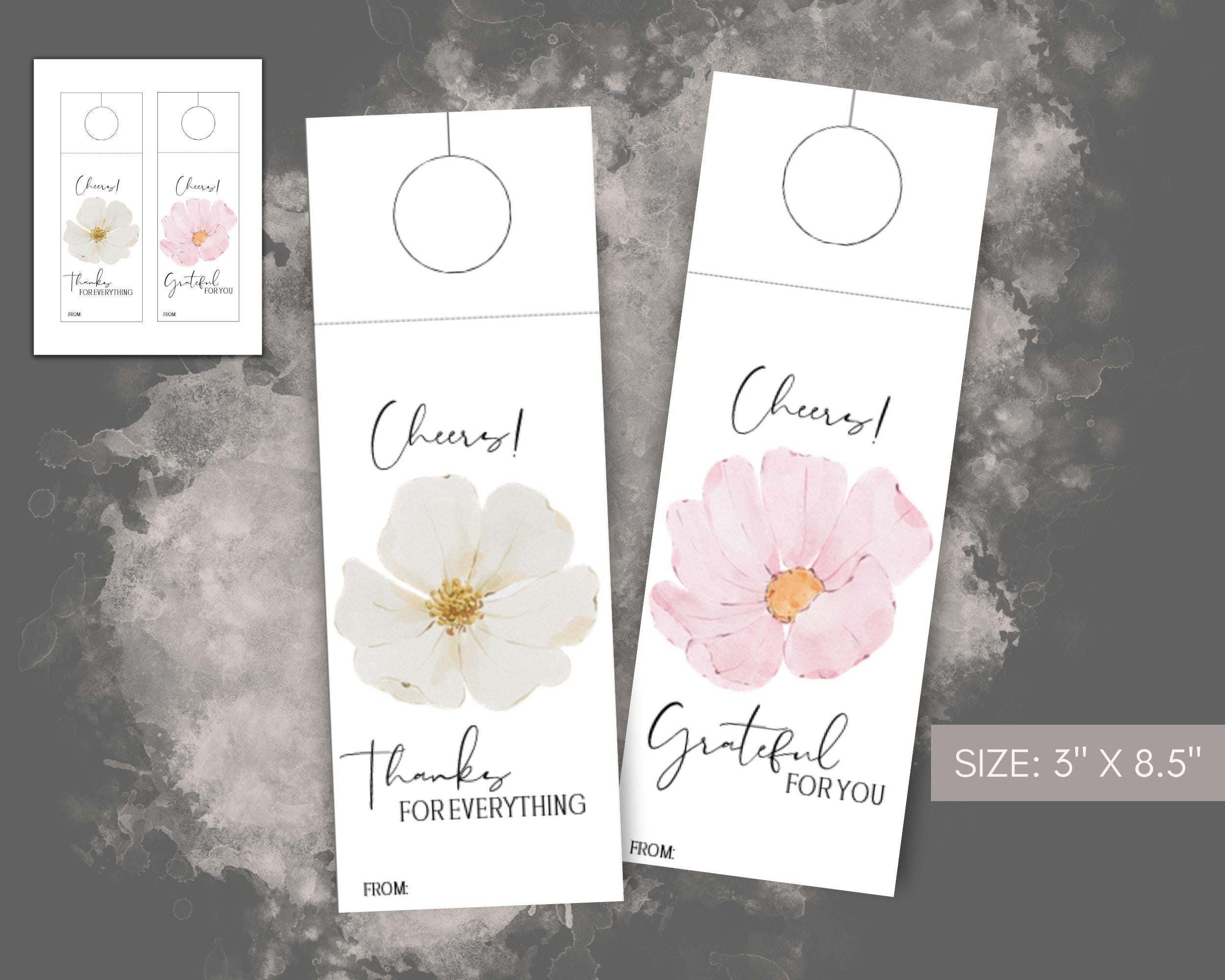 Wine Bottle Gift Tags, Printable Wine Bottle Bib, Wine Bottle Hang Tag ...
