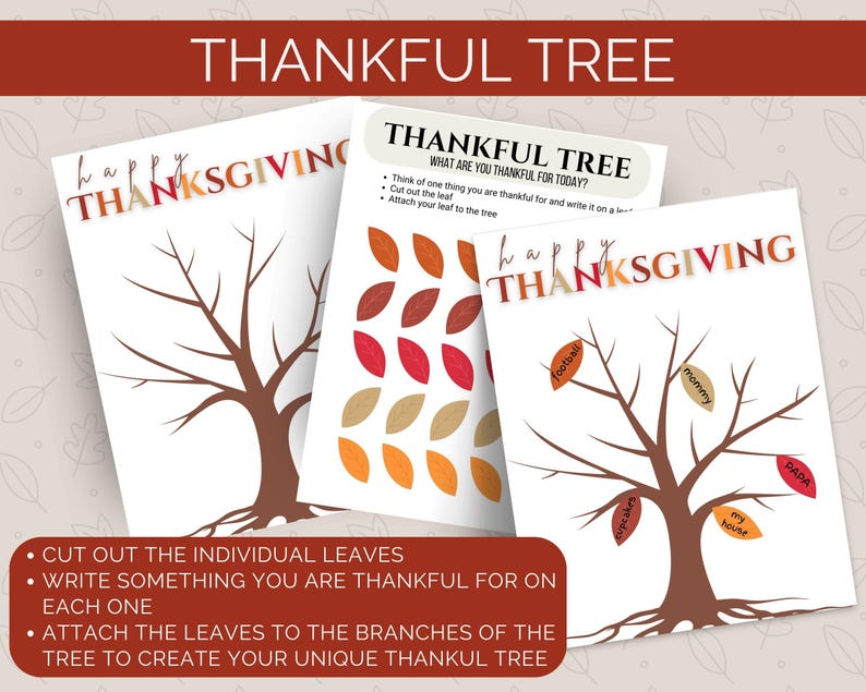Printable Thanksgiving Bundle for Kids, Preschool Thanksgiving Activity ...