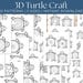 Make A Turtle Printable Activity for Kids, 3D Turtle Craft, Build A ...