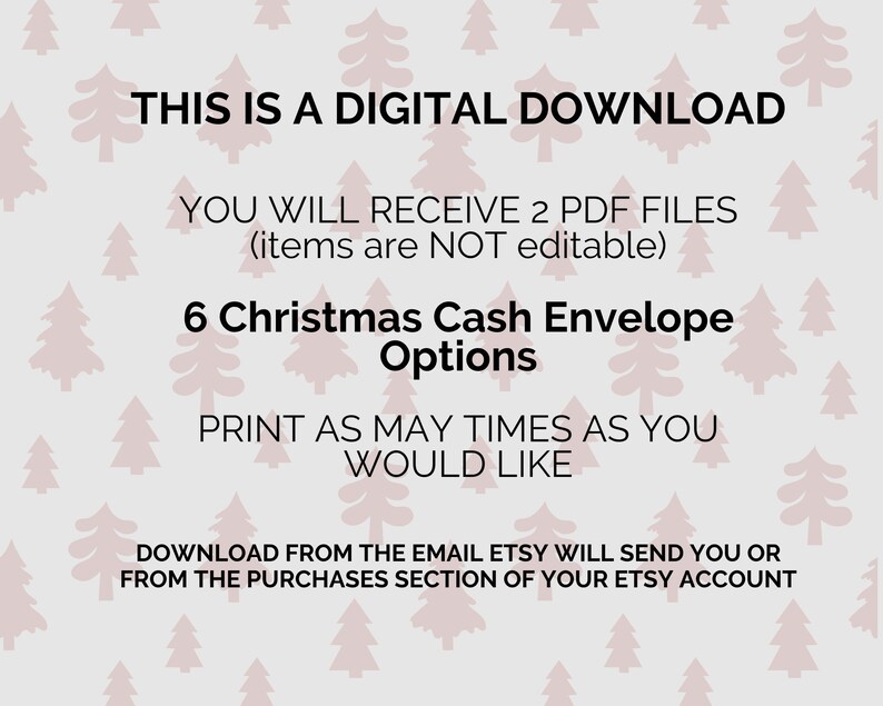 Christmas Money Envelope Bundle, Printable Money Holder, Christmas Cash ...