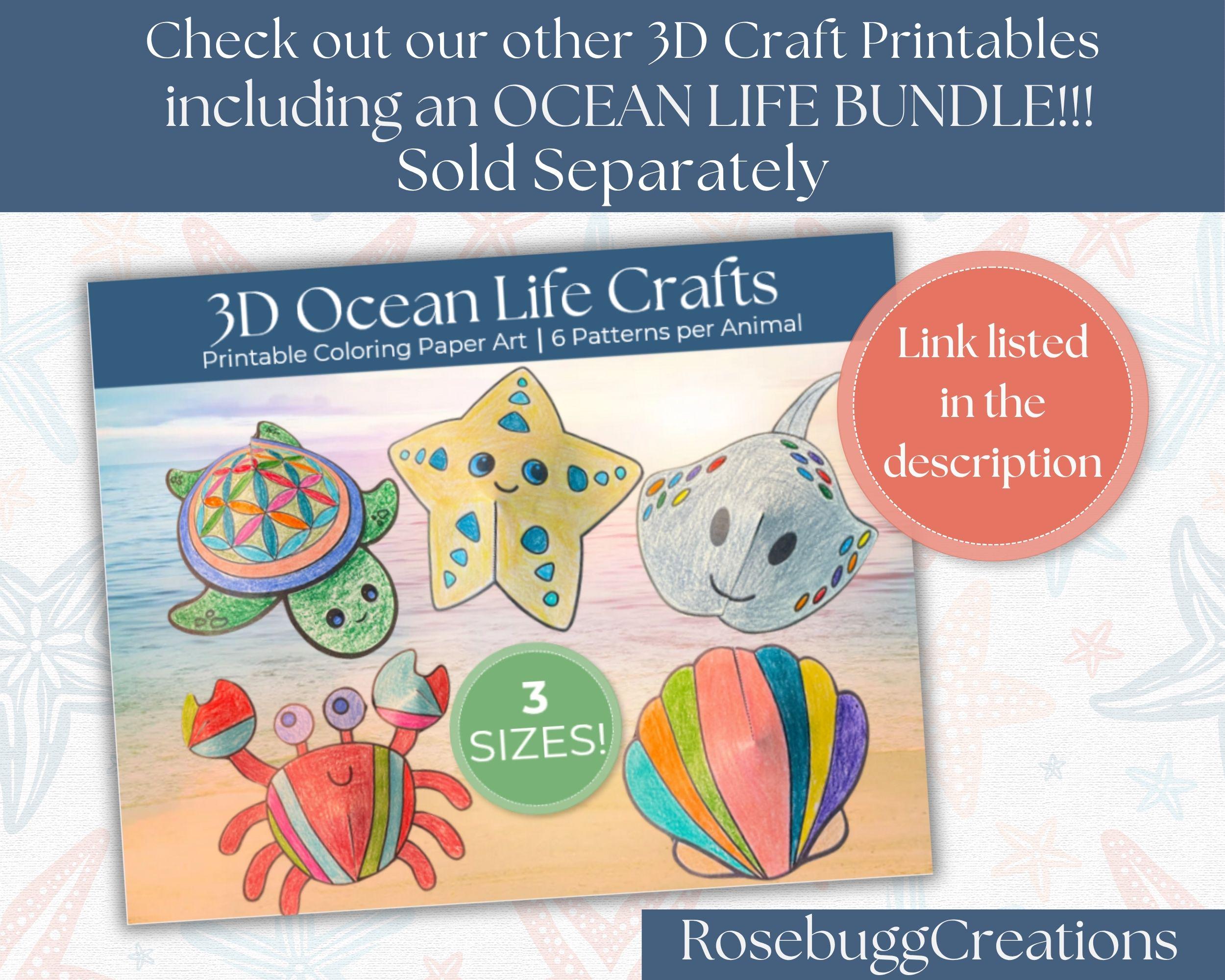 Make A Stingray Printable Activity for Kids, 3D Crafts, Build A Turtle ...