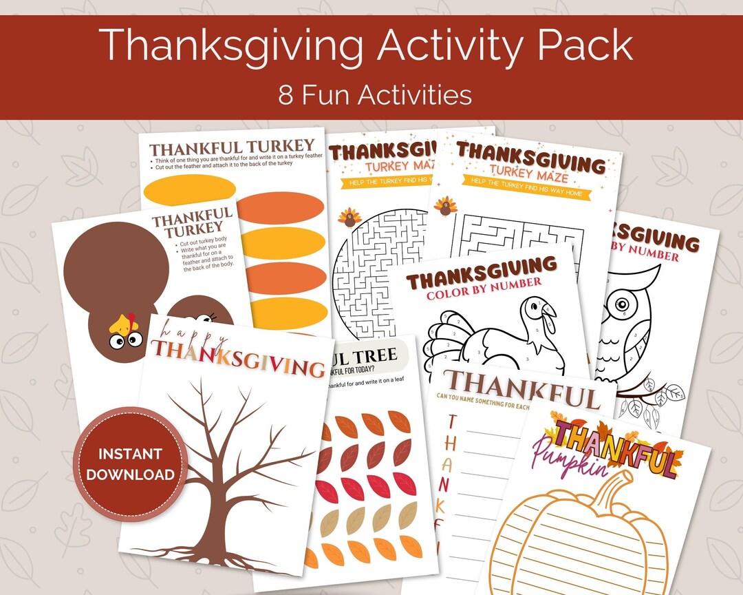 Printable Thanksgiving Craft Kids, Preschool Thanksgiving Activity ...