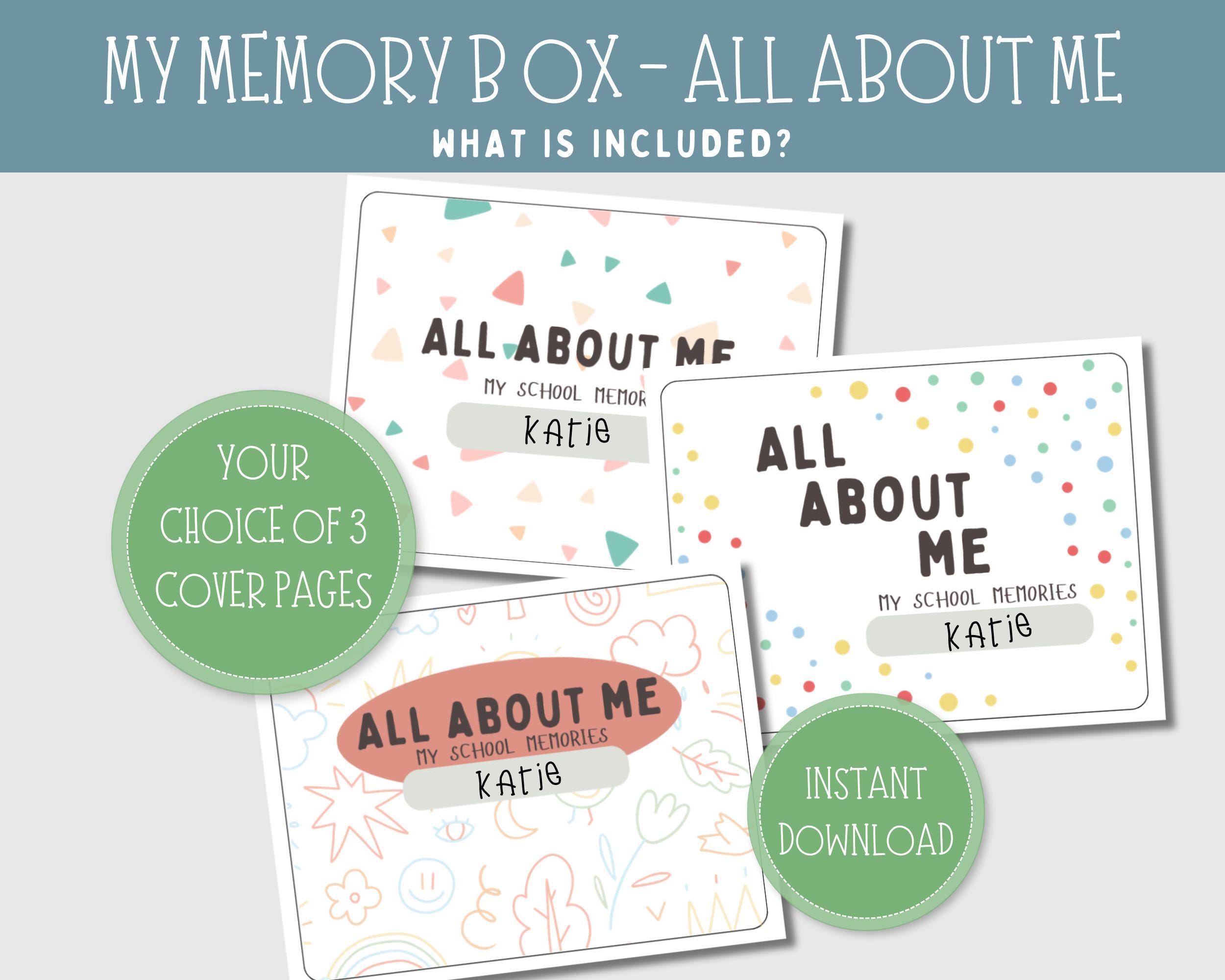 School Memory Box File, Printable Kids Interview Questions, First Last ...