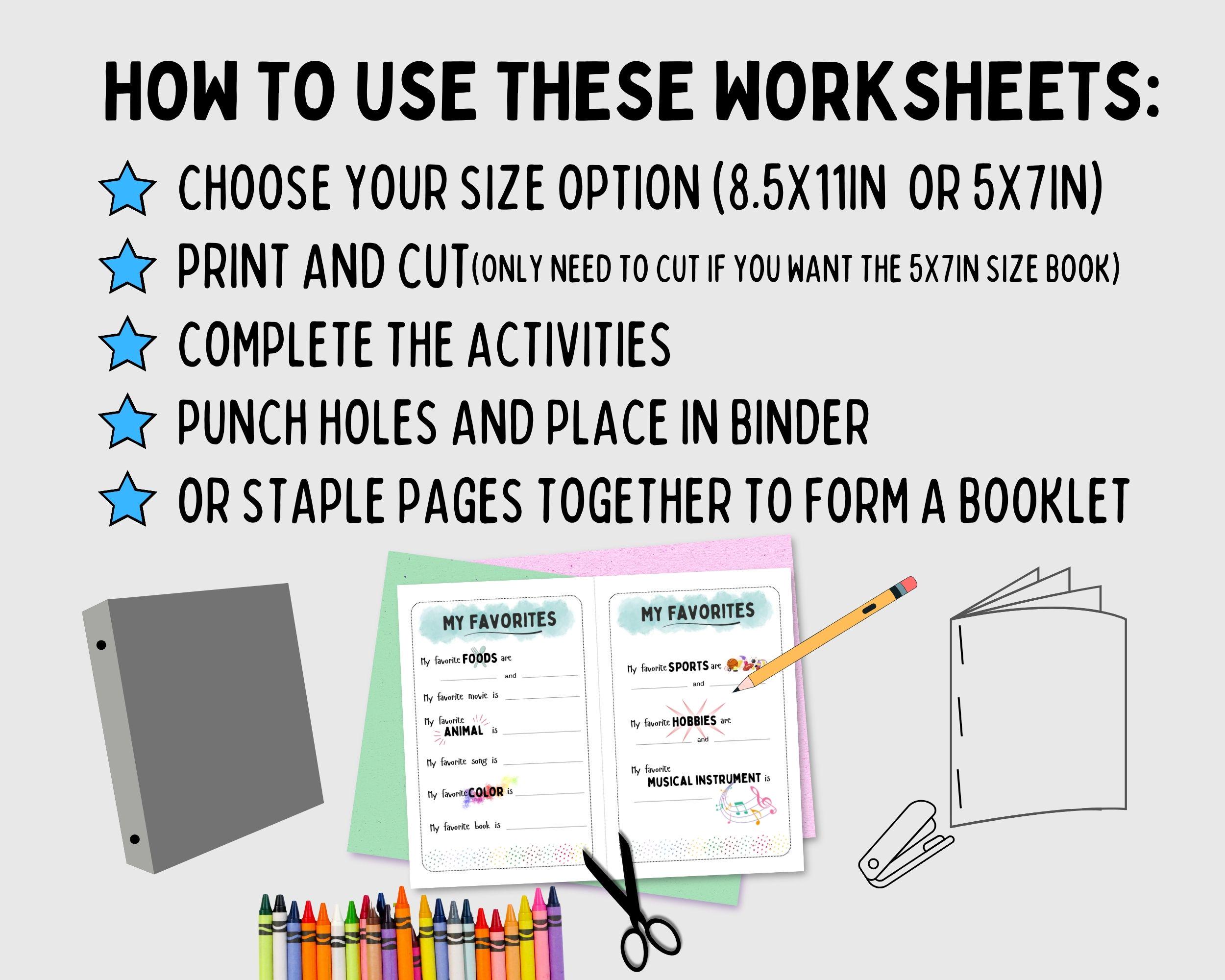 Printable All About Me Memory Book, Childhood Memory Keeper, All About ...