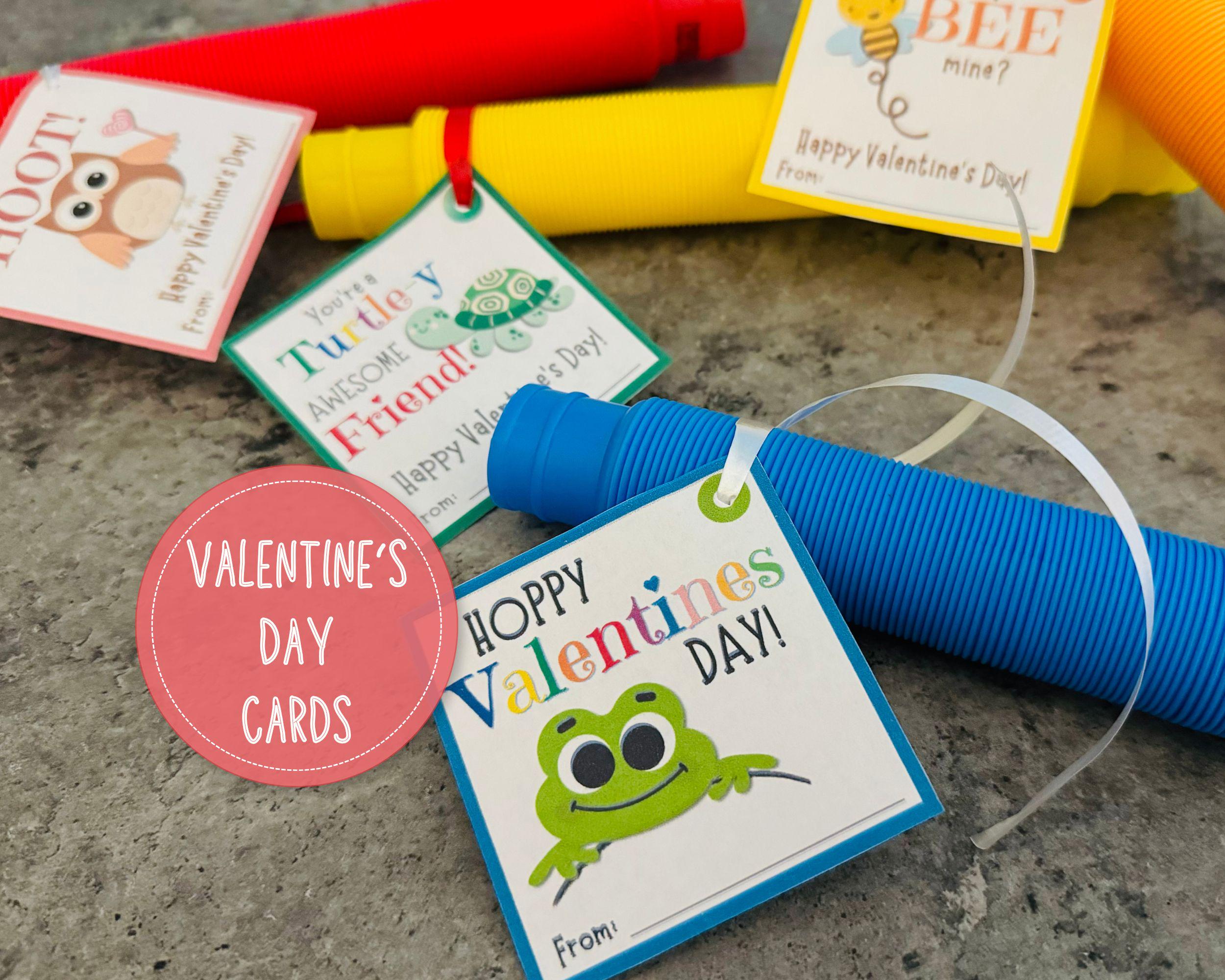 Fun Printable Kids Classroom Valentine, Fidget Pop Tube Valentine ...