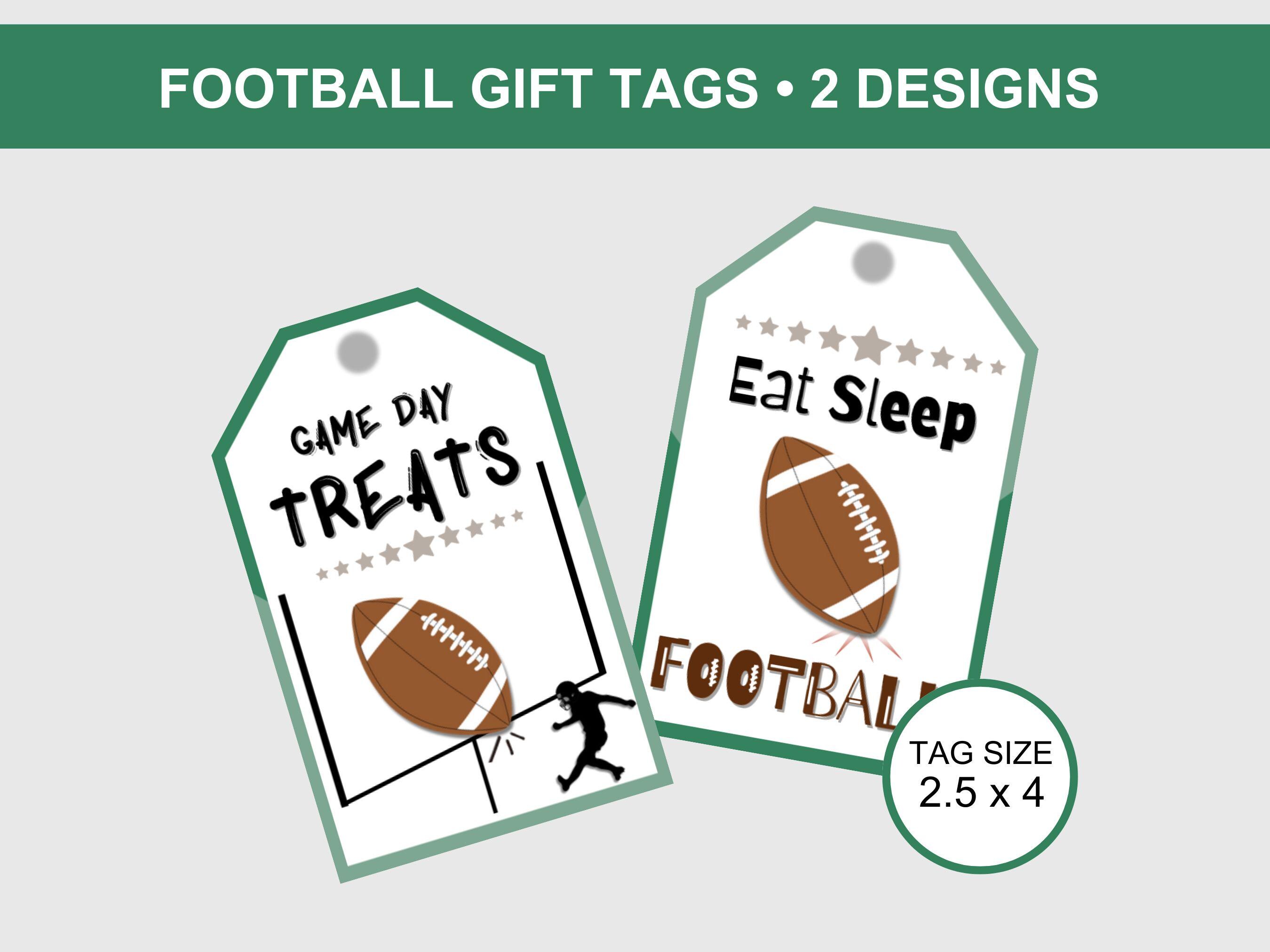 Printable Football Treat Tags, Game Day, Football Party Favor, Team ...
