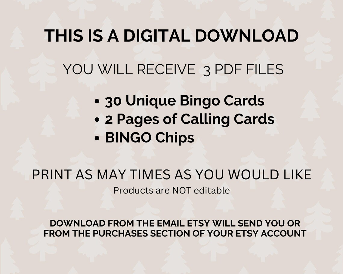 Printable Christmas Bingo Game for Kids and Adults, Winter Activity for ...