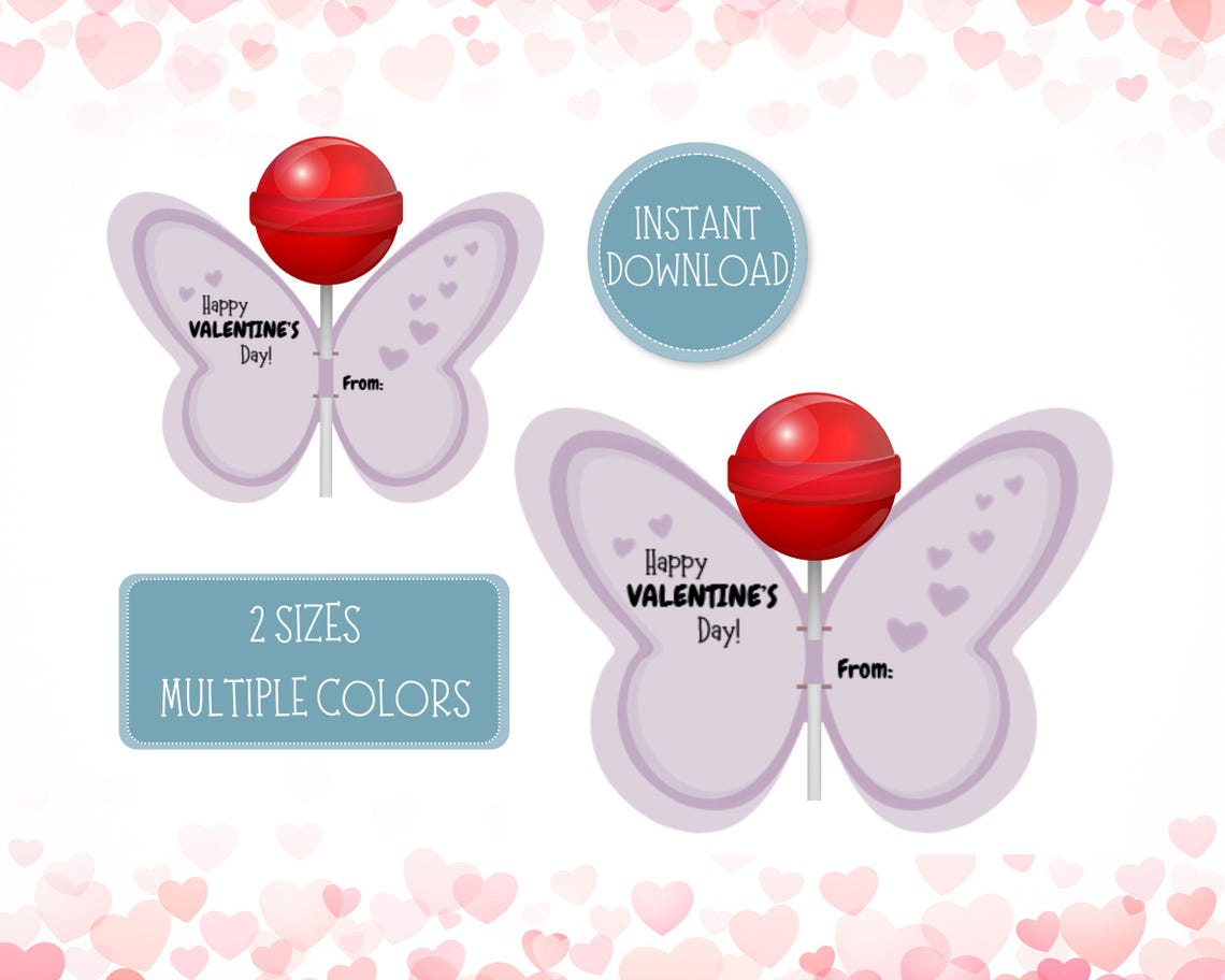 Butterfly Valentine's Day Lollipop Holders, Classroom Exchange ...