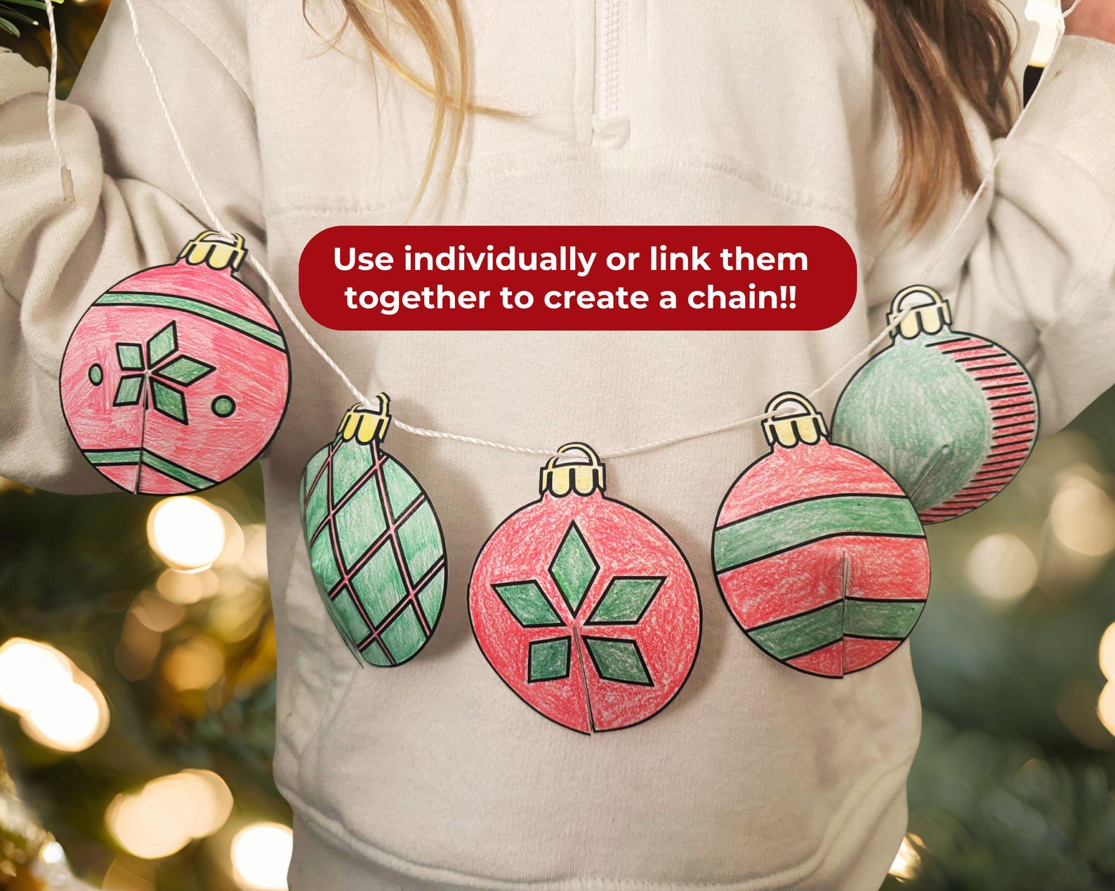 3D Christmas Ornament Crafts, Coloring Craft for Kids, DIY Christmas ...
