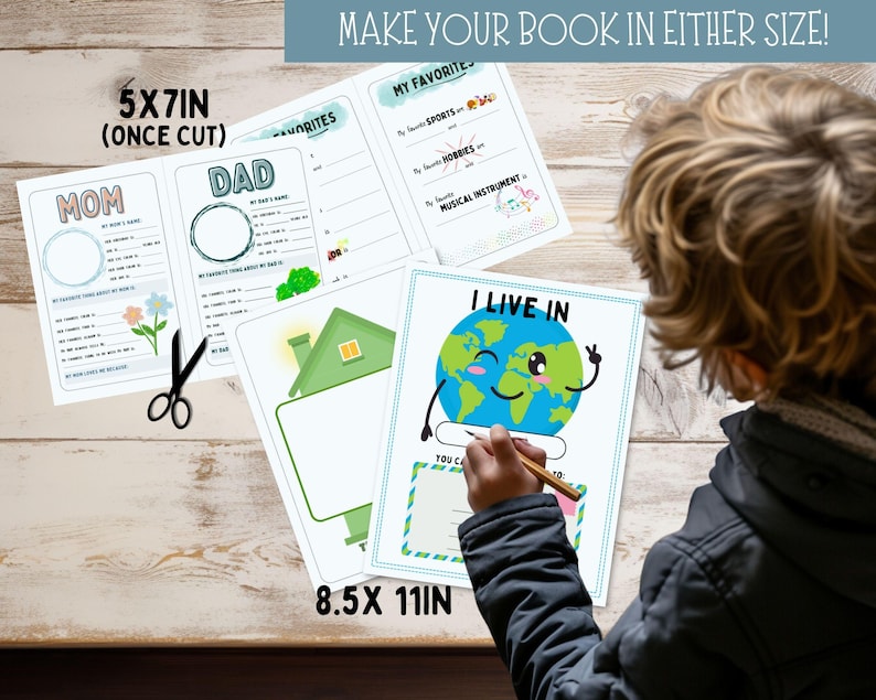 Printable All About Me Memory Book, Childhood Memory Keeper, All About ...