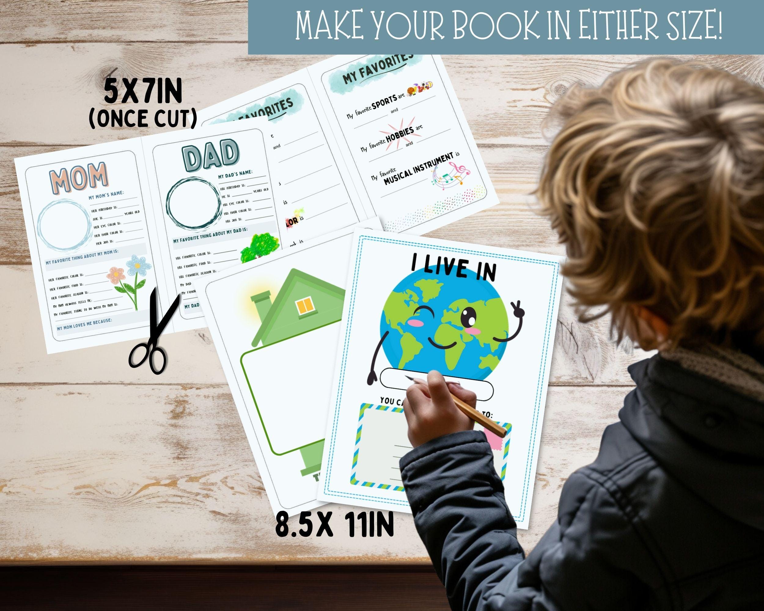 Printable All About Me Memory Book, Childhood Memory Keeper, All About ...