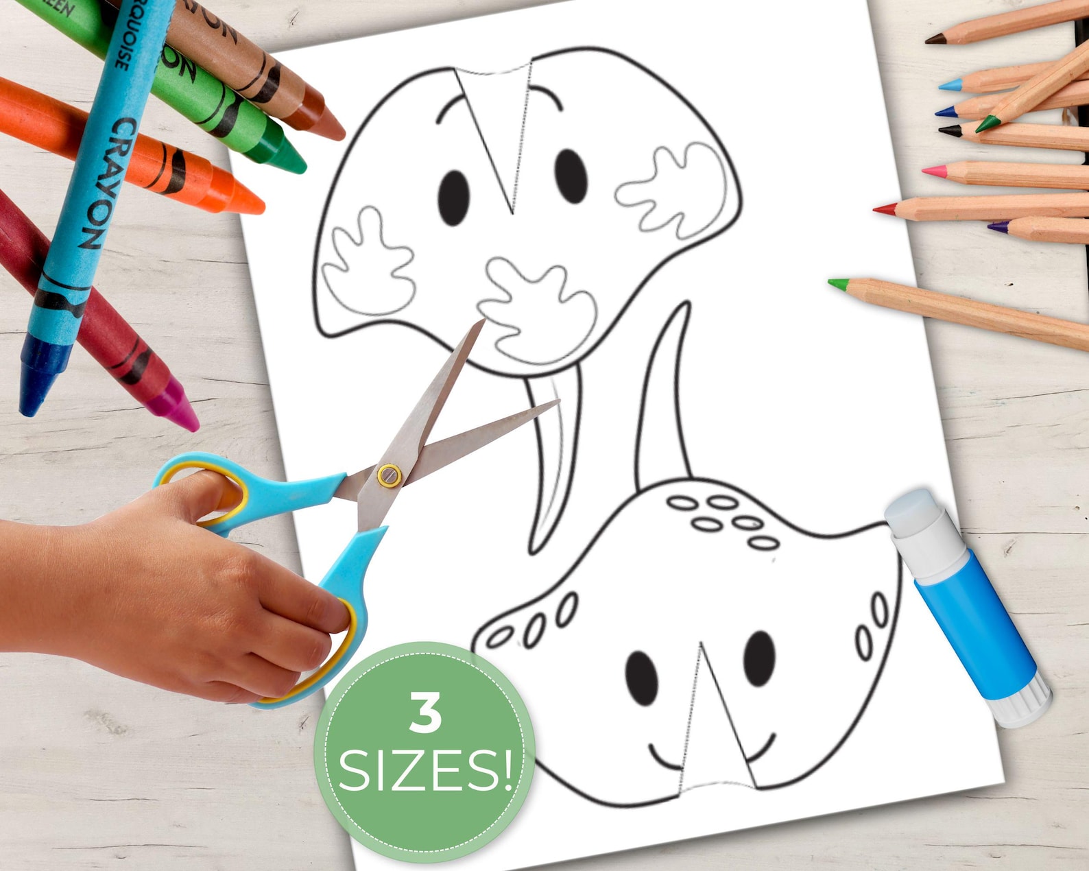 Make A Stingray Printable Activity for Kids, 3D Crafts, Build A Turtle ...
