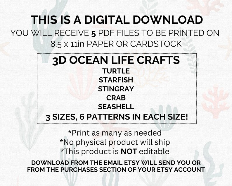 3D Ocean Life Craft, Make A Turtle Activity for Kids, Sea Creature Art ...