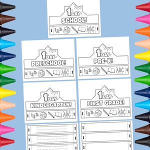 Back to School Headband, Printable First Day of School Crowns, Grade ...