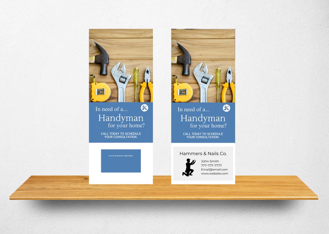 Handyman Door Hangers | Set of 20 | Handyman Marketing | Attach Your ...