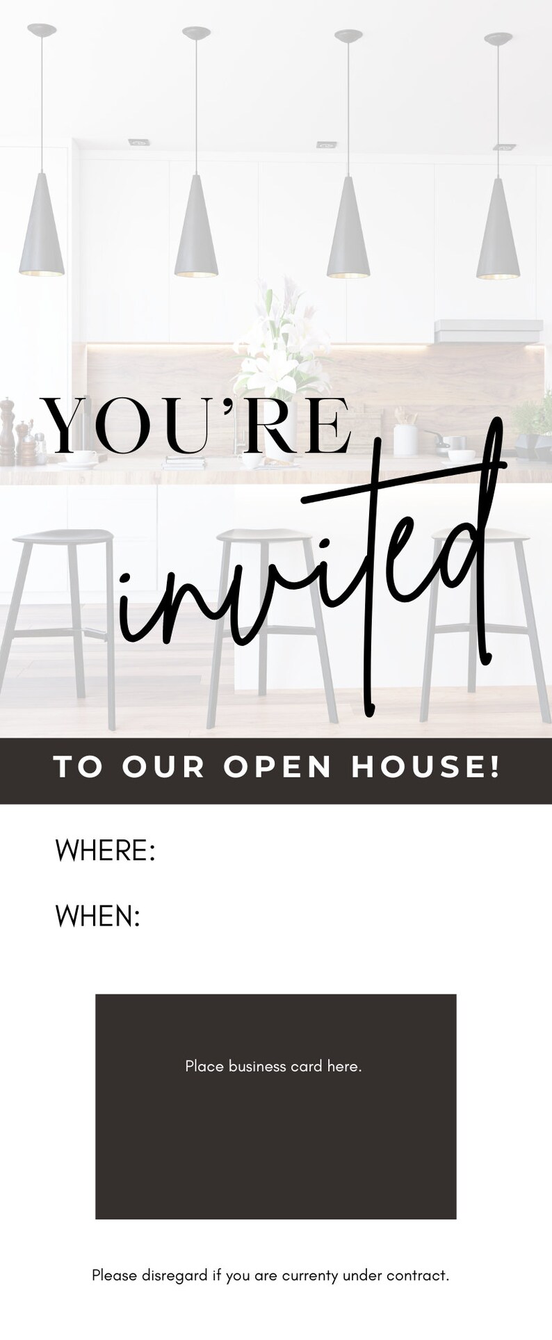 Set of 20 You're Invited to Our Open House Door Hangers Real Estate ...