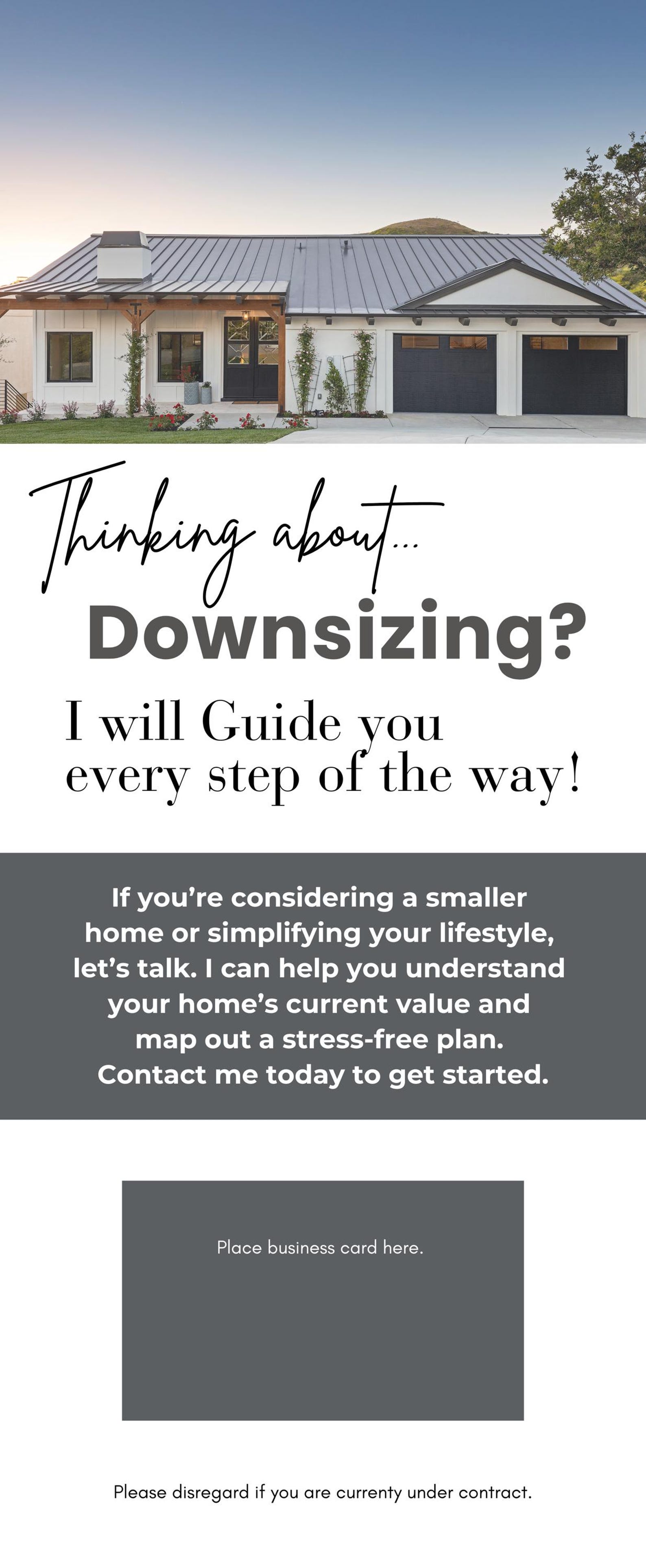 Real Estate Door Hangers | Set of 20 | Downsizing Door Hangers | Real ...