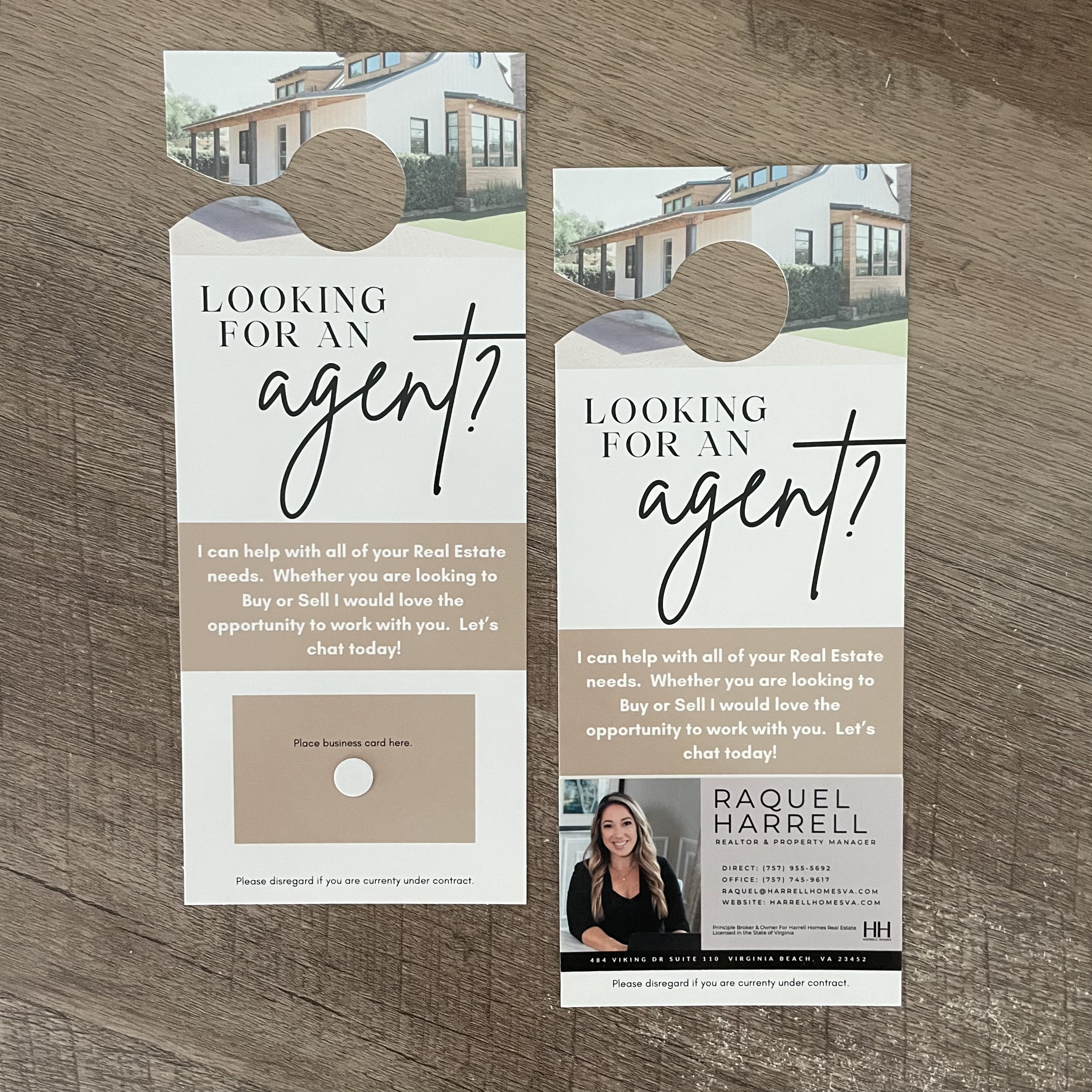Real Estate Door Hangers | Set of 20 | Looking for an Agent Door ...