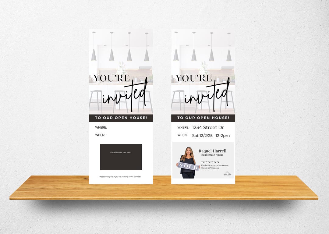 Attach Your Business Card Hangers Set of 20 You're Invited to Our Open ...