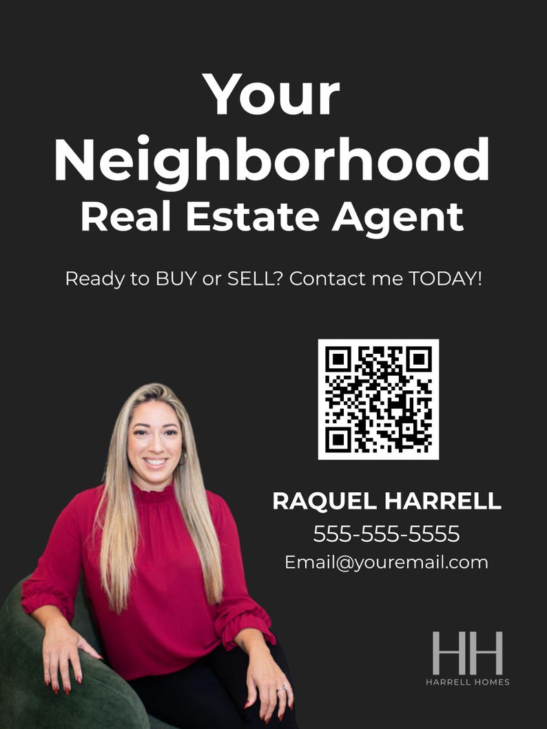 Your Neighborhood Real Estate Agent Yard Sign PRINTED | 18" X 24 ...