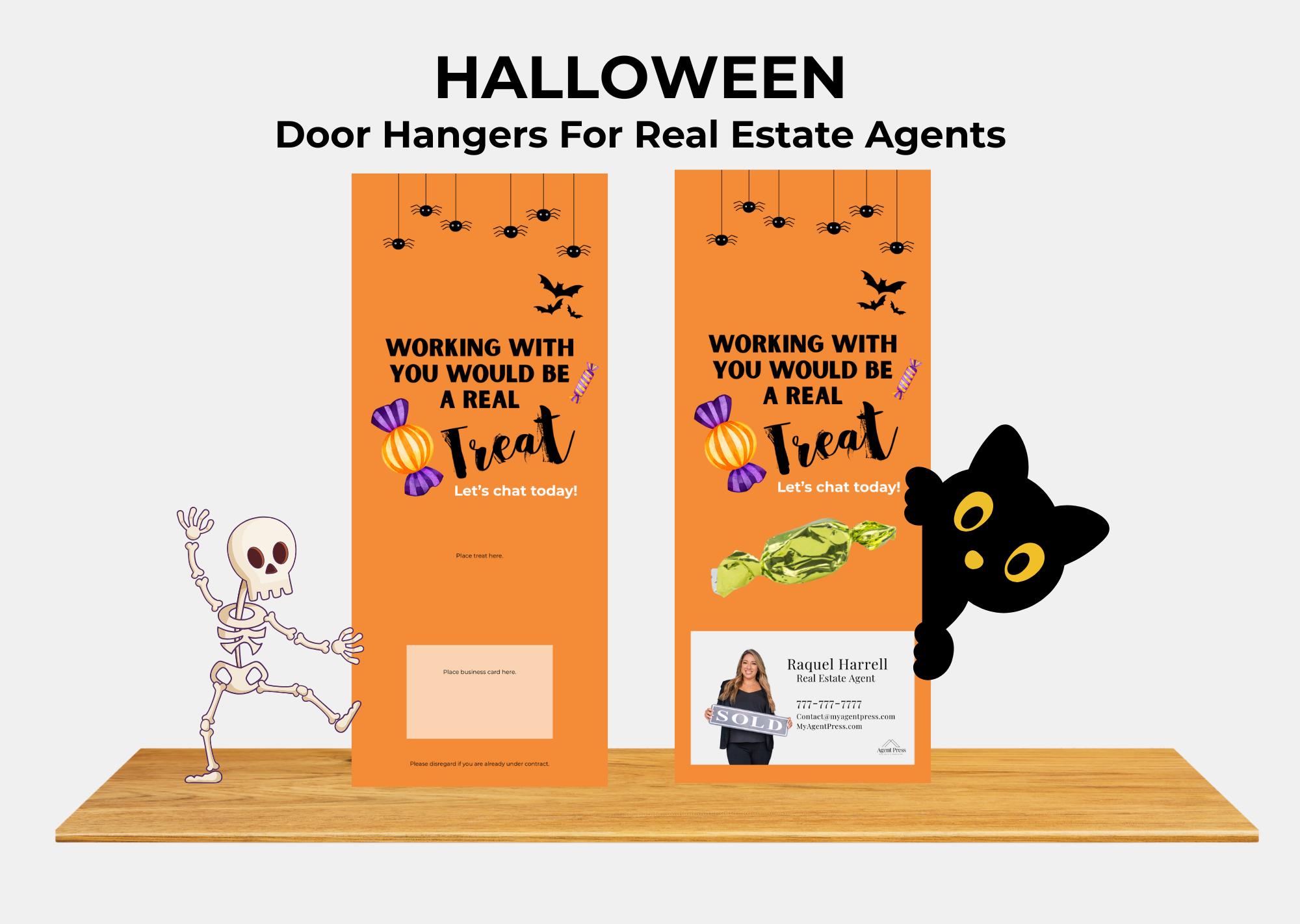 Real Estate Door Hangers | Set of 20 | HALLOWEEN Door Hangers | Real ...
