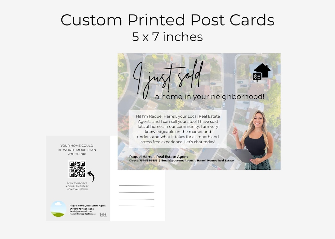 CUSTOM Just Sold Real Estate Postcards | Personalized Real Estate ...
