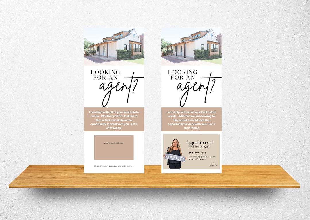 Real Estate Door Hangers | Set of 20 | Looking for an Agent Door ...