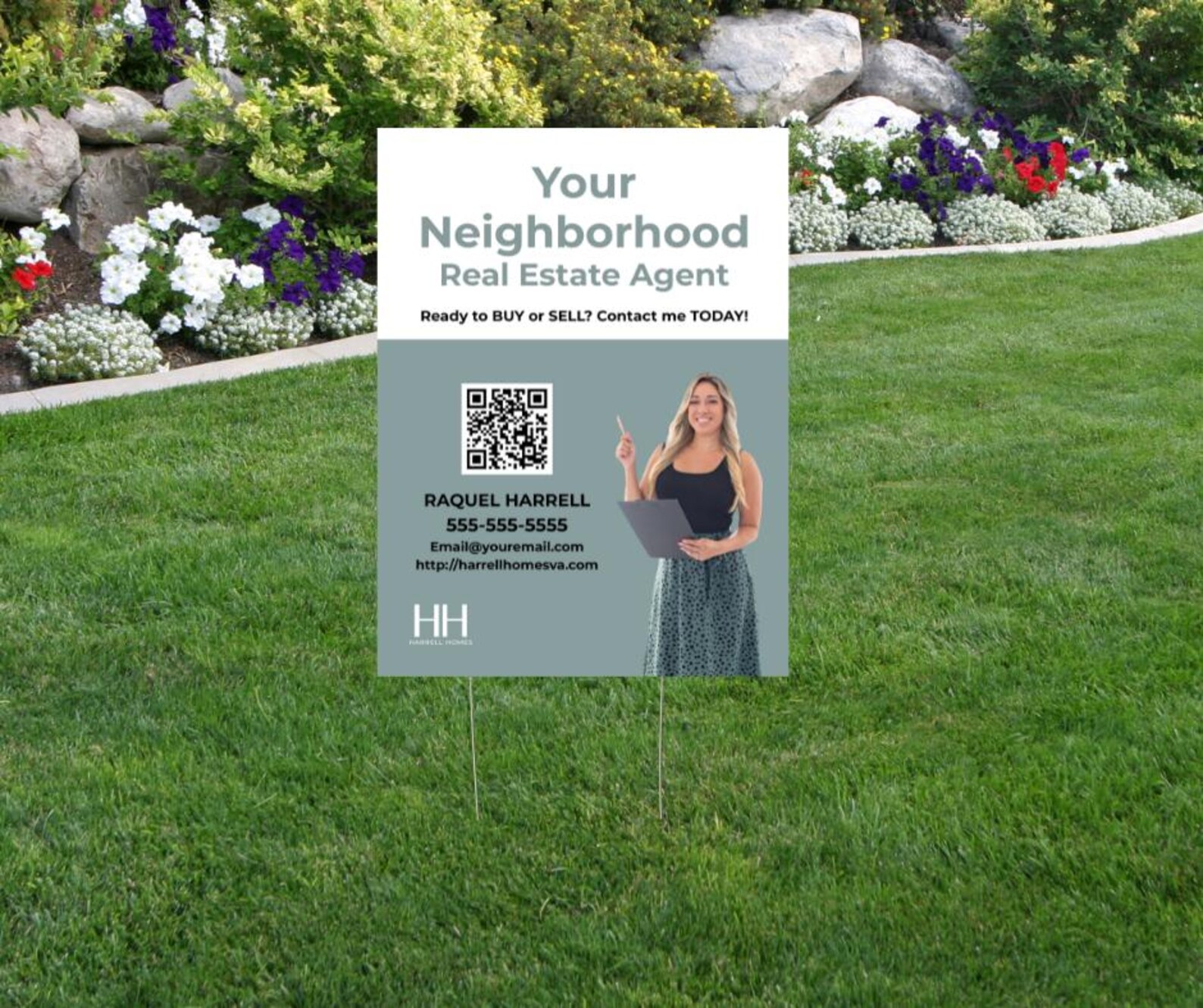 Your Neighborhood Real Estate Agent Yard Sign PRINTED | 18" X 24 ...