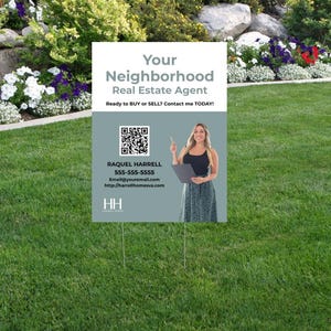 Your Neighborhood Real Estate Agent Yard Sign PRINTED | 18" X 24 ...