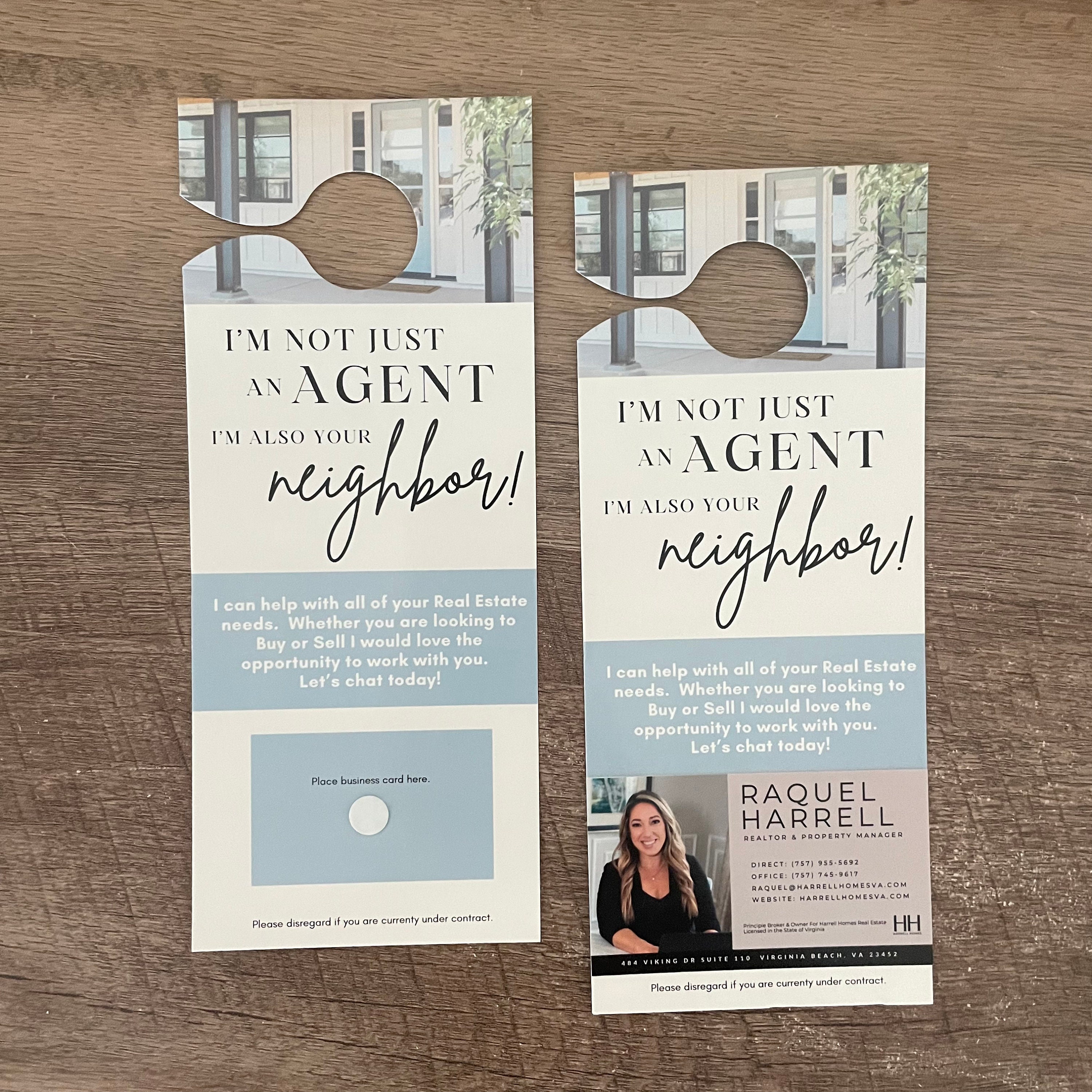 Real Estate Door Hangers | Set of 20 - I'm Also Your Neighbor Door ...