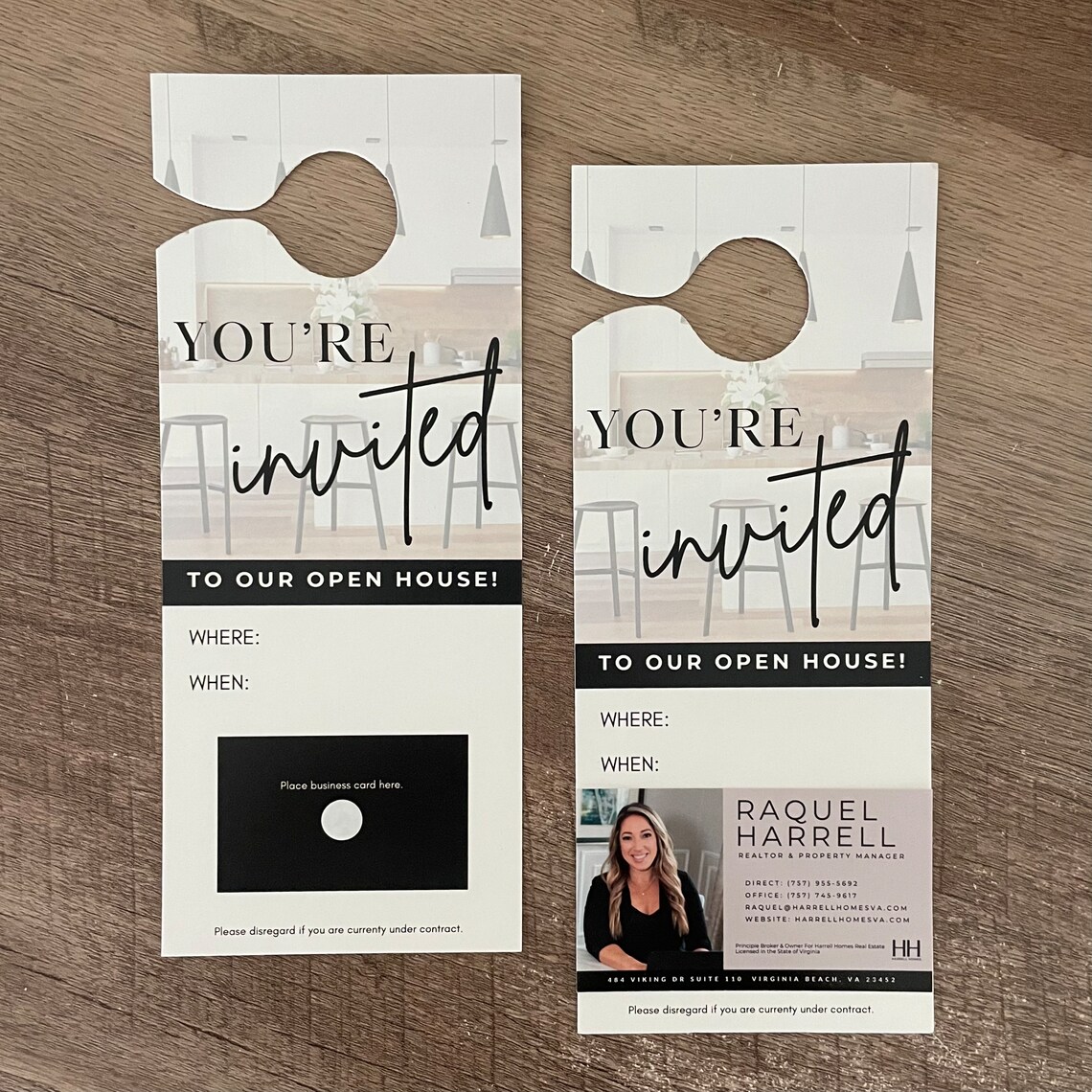Set of 20 You're Invited to Our Open House Door Hangers Real Estate ...