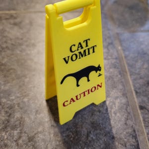 Mini Cat Vomit Wet Floor Sign (BUY 2 GET 1 FREE) - Etsy