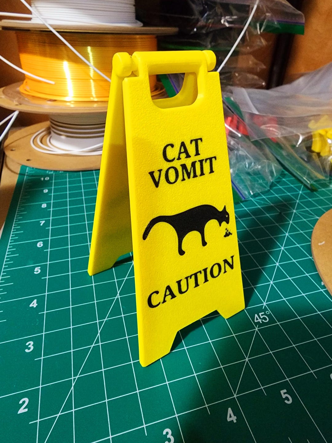 5 Inch Cat Vomit Caution Sign GREAT STOCKING STUFFER Christmas - Etsy