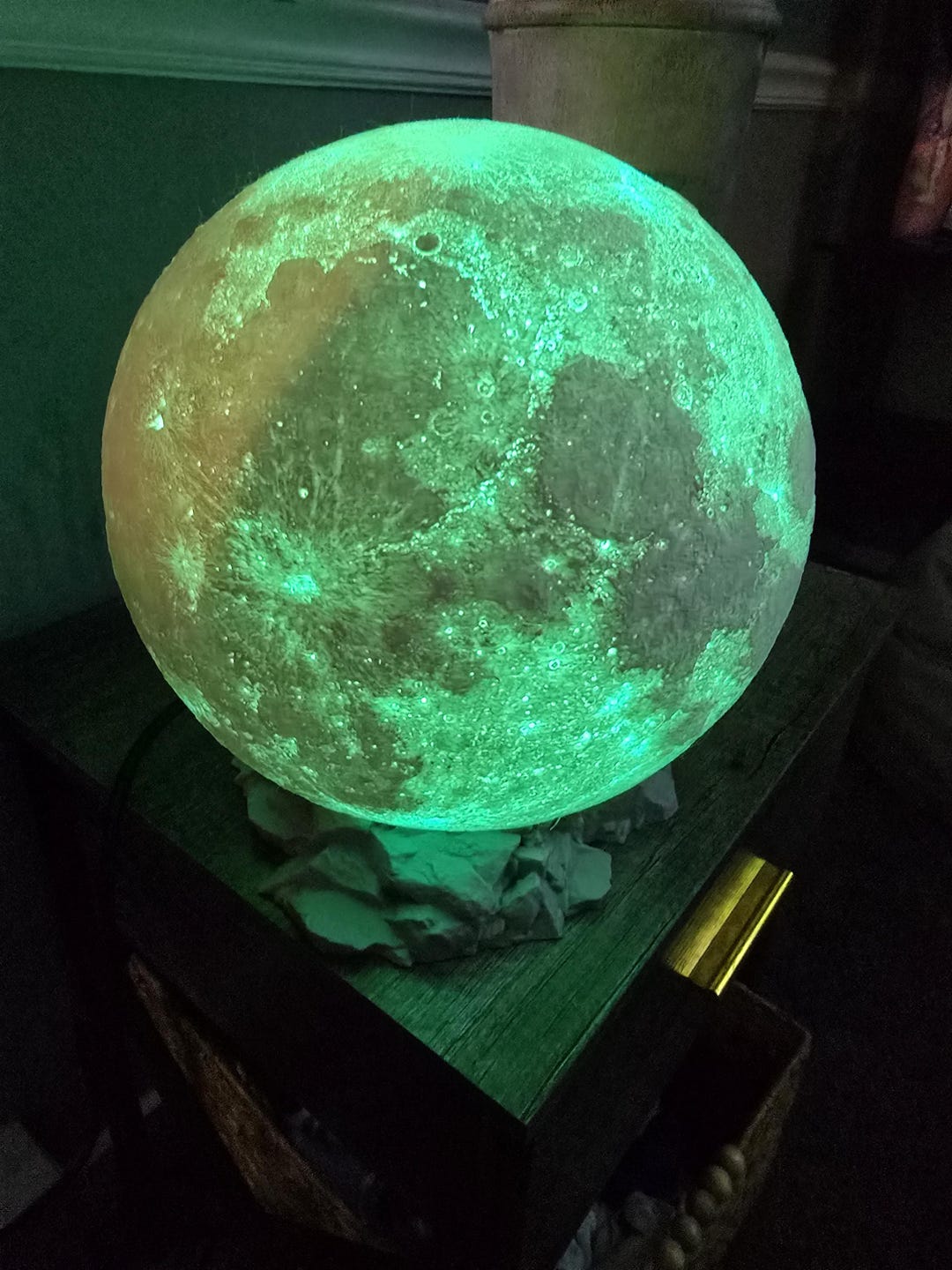 3D Printed Extra Large Moon Lamp With 120 Color Bulb 10 Inch Diameter ...