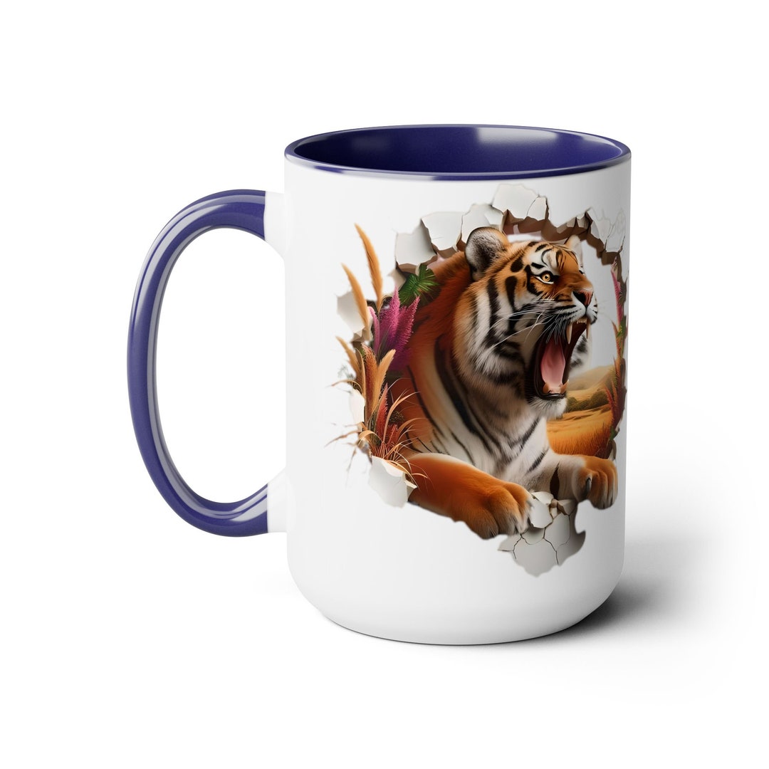 Tiger Breakout Two-tone Coffee Mug, 15oz - Etsy