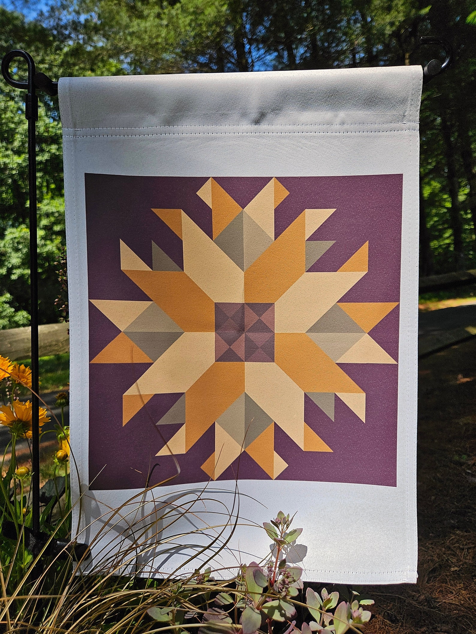 Sunflower Flag, Fall Flag, Autumn Flag, Barn Quilt Design, Fall Decor ...