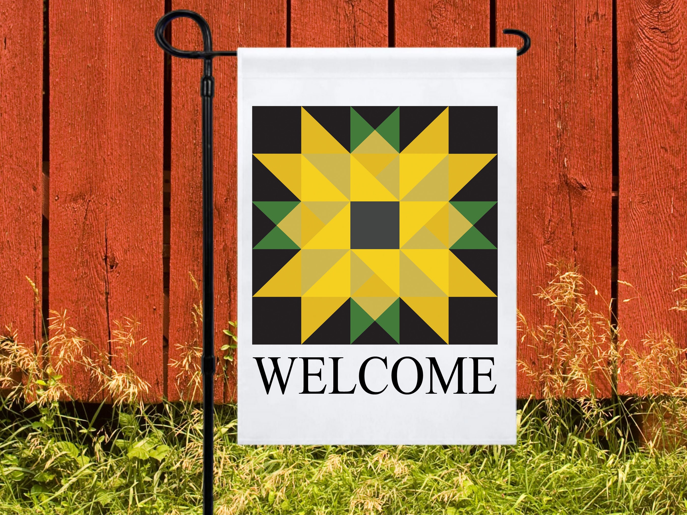 Sunflower Flag, Welcome Sign, Barn Quilt Design, Patio Decor, Housewarming Gift, Mother's Day ...