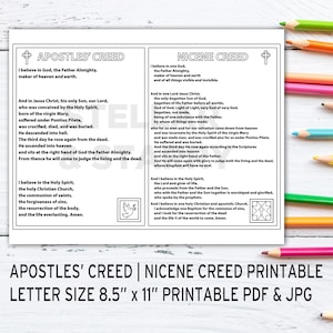 Apostles’ Creed & Nicene Creed Printable | Side-by-side Christian ...