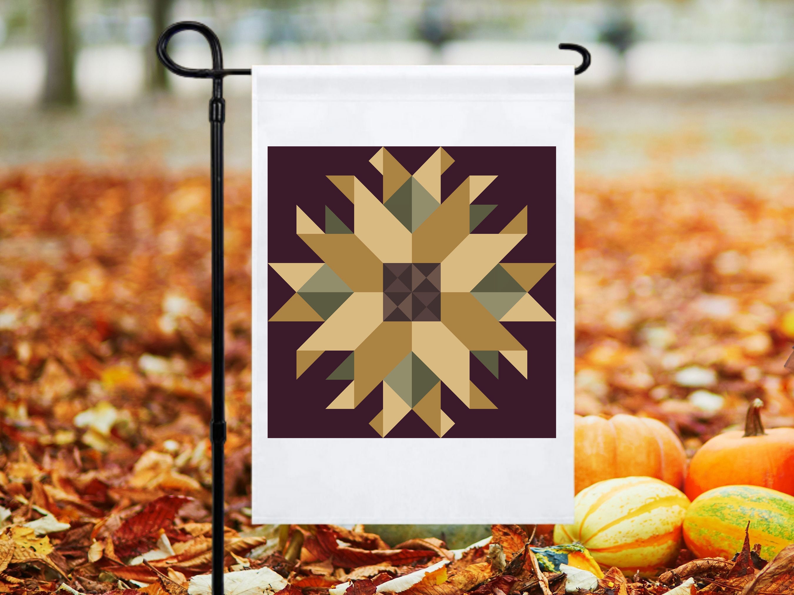 Sunflower Flag, Fall Flag, Autumn Flag, Barn Quilt Design, Fall Decor ...