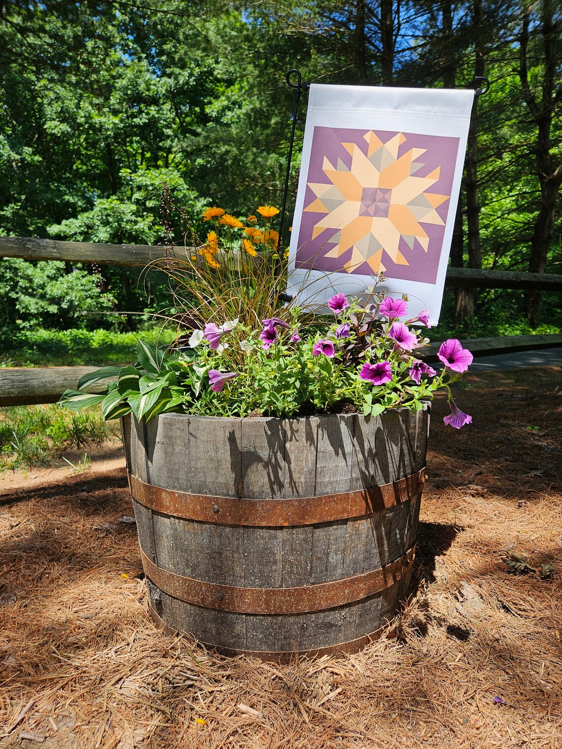 Sunflower Flag, Fall Flag, Autumn Flag, Barn Quilt Design, Fall Decor ...