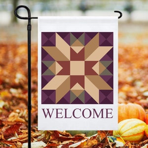 Fall Flag, Autumn Flag, Barn Quilt Design, Patio Decor, Fall Decor ...