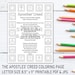 Apostles’ Creed Coloring Page | Christian Printable PDF & JPG | Kids ...