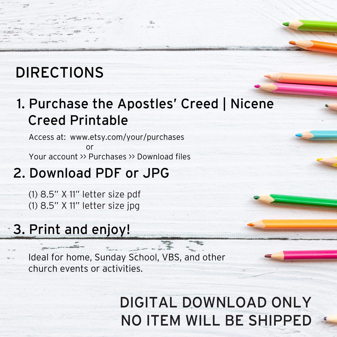 Apostles’ Creed & Nicene Creed Printable | Side-by-side Christian ...