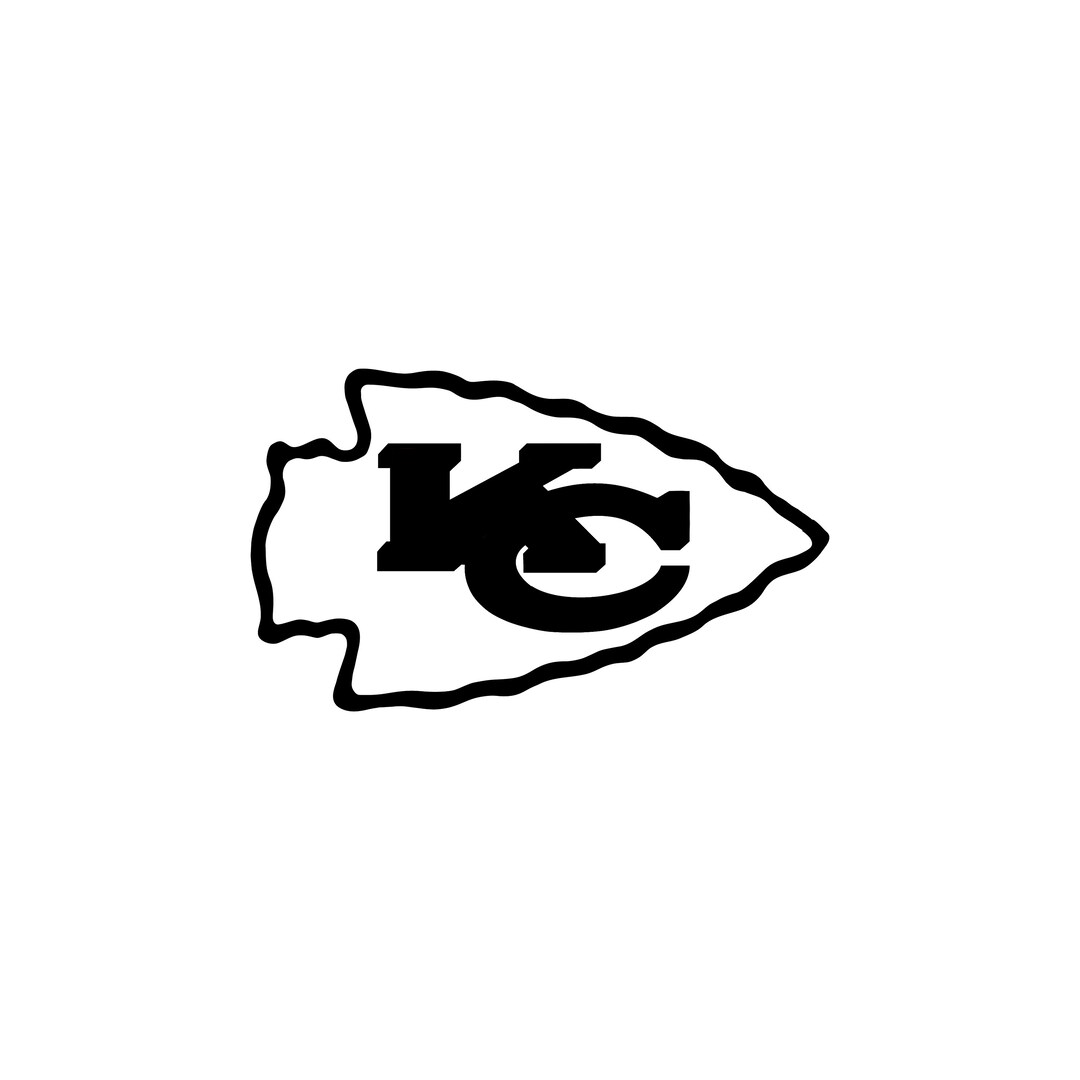 Kansas City Chiefs Fan Art Mono Decal Sticker chiefskingdom Vinyl ...