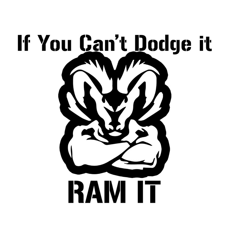 Dodge muscle Ram Logo Decal Vinyl Graphic Free Ireland Shipping - Etsy