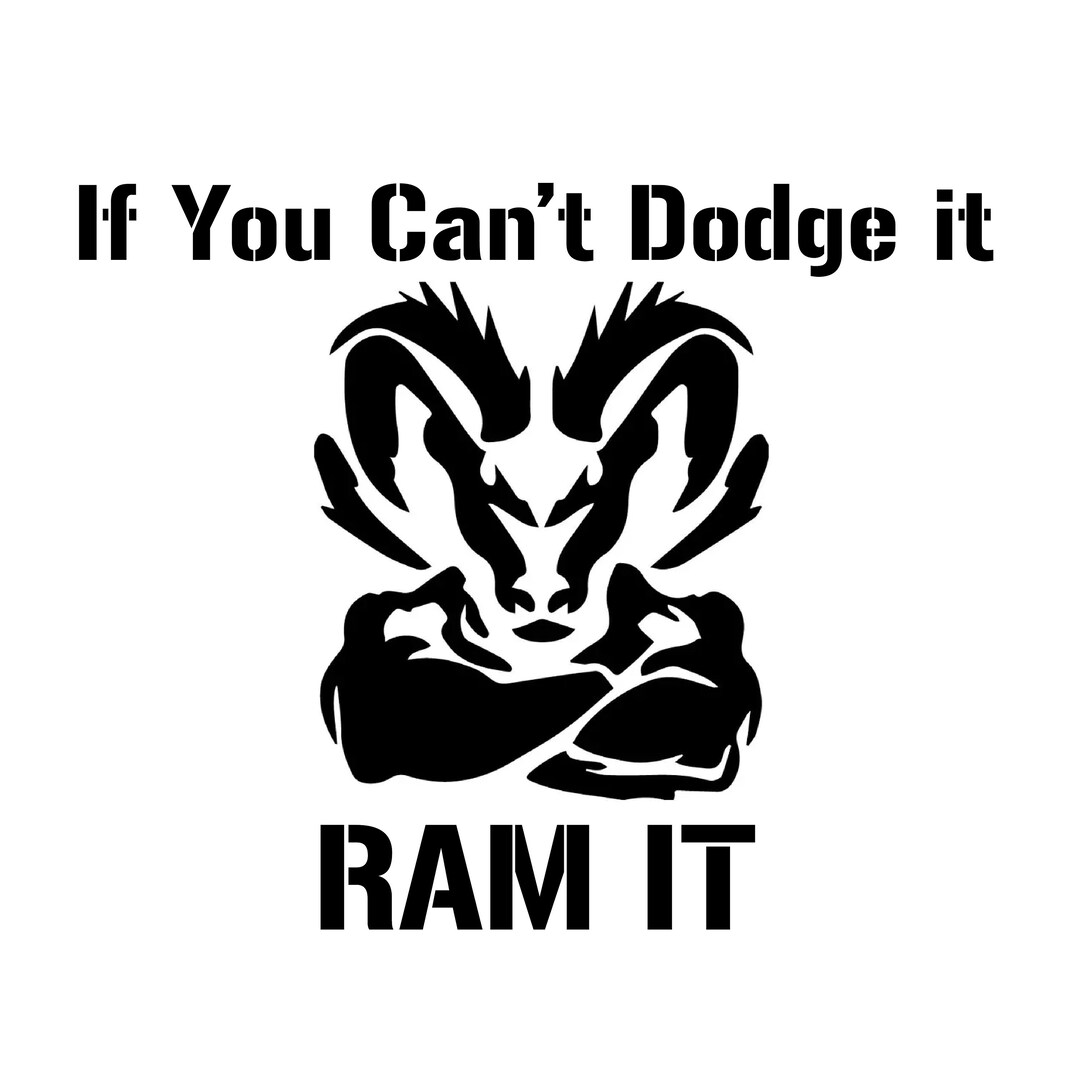 Dodge muscle Ram Logo Decal Vinyl Graphic Free Ireland Shipping - Etsy