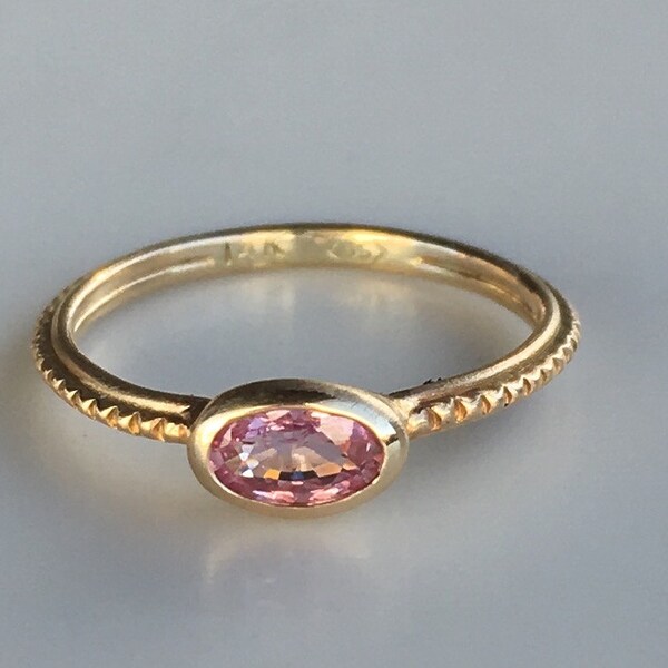 Pink Sapphire Ring - Etsy