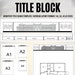Architectural Title Block Templates, A1 A2 A3 A4 Sizes, Printable ...