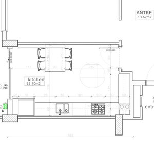 Printable Modern Kitchen Bathroom Floor Plan, Electrical and Plumbing ...