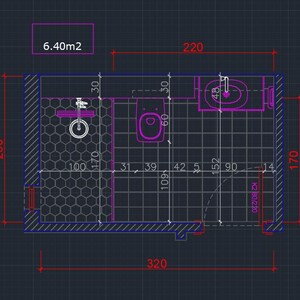 Printable Bathroom Floor Plans Architectural Design Blueprint Custom ...
